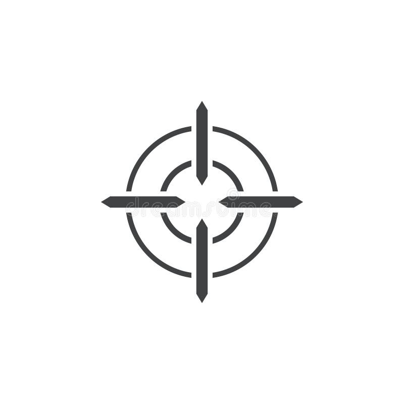 Aim Icon Group Symbol or Sign Vector Stock Illustration - Illustration ...