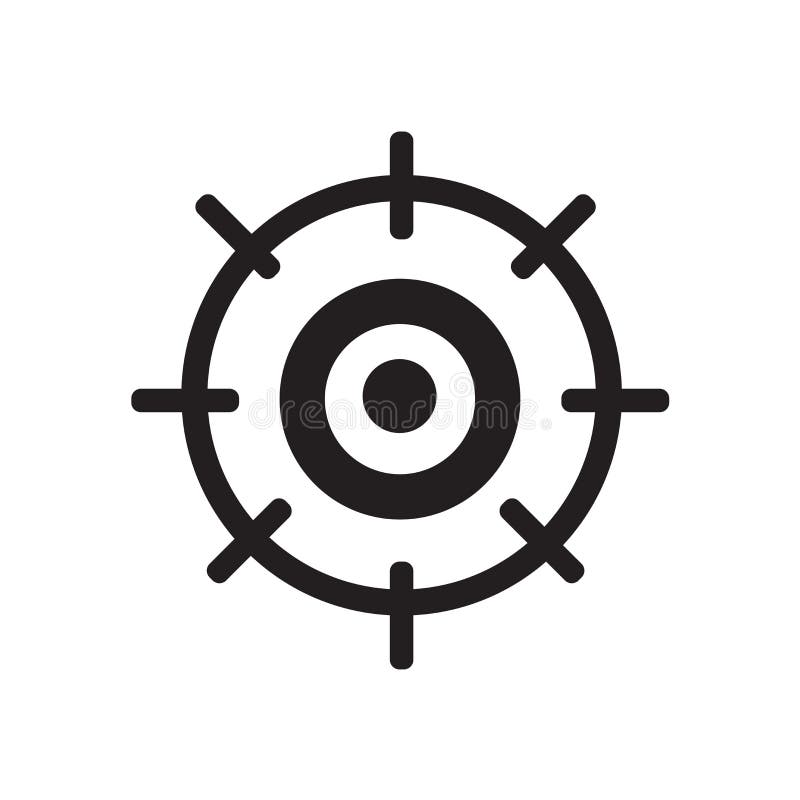 Aim Icon Vector Sign and Symbol Isolated on White Background Stock ...