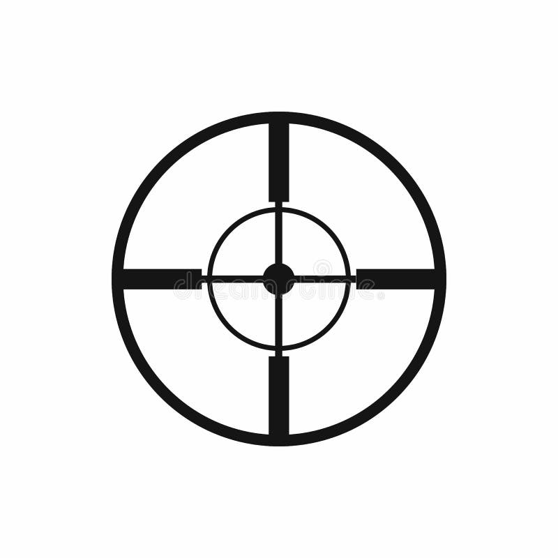 Circle Aim Icon, Simple Style Stock Vector - Illustration of machine ...