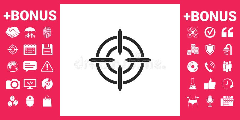 Aim icon symbol stock vector. Illustration of sight - 114655463