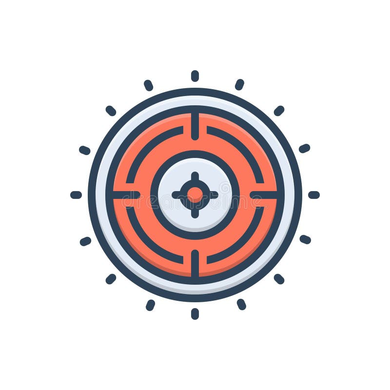 Color Illustration Icon for Aim, Target and Goal Stock Vector ...