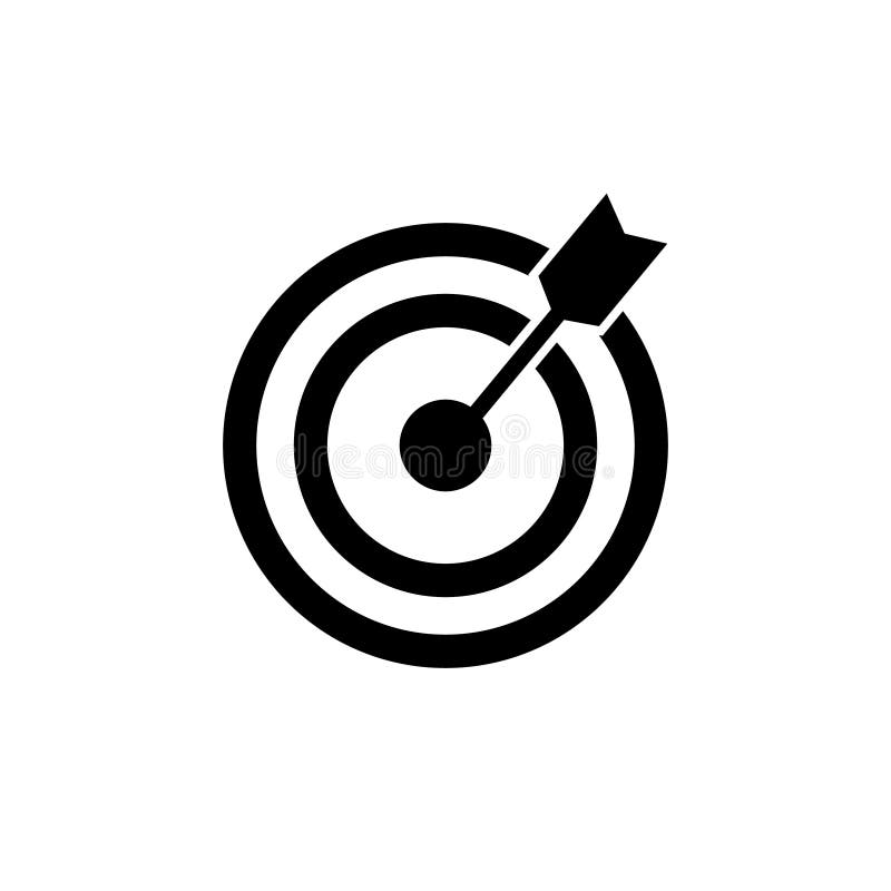 Aim icon, target icon stock illustration. Illustration of symbol ...