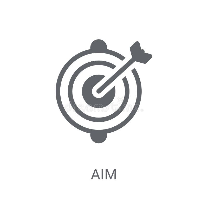 Aim Icon. Trendy Aim Logo Concept on White Background from Start Stock ...