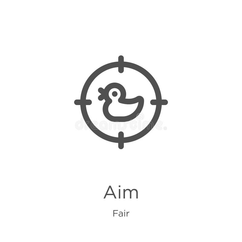 Aim Icon Vector from Fair Collection. Thin Line Aim Outline Icon Vector ...