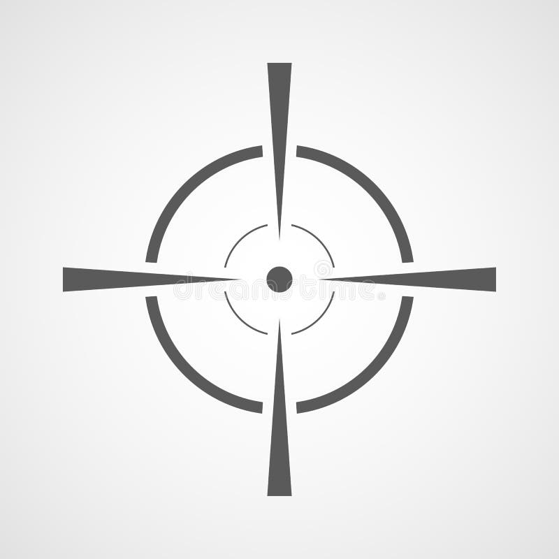 Aim Icon. Vector Illustration. Stock Illustration - Illustration of ...