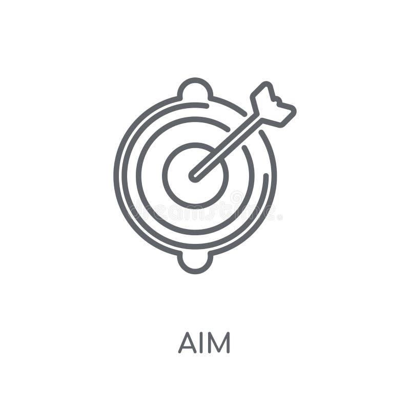 Aim Linear Icon. Modern Outline Aim Logo Concept on White Backgr Stock ...