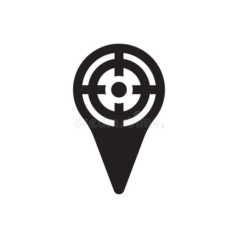 Aim Location Target Icon stock illustration. Illustration of travel ...