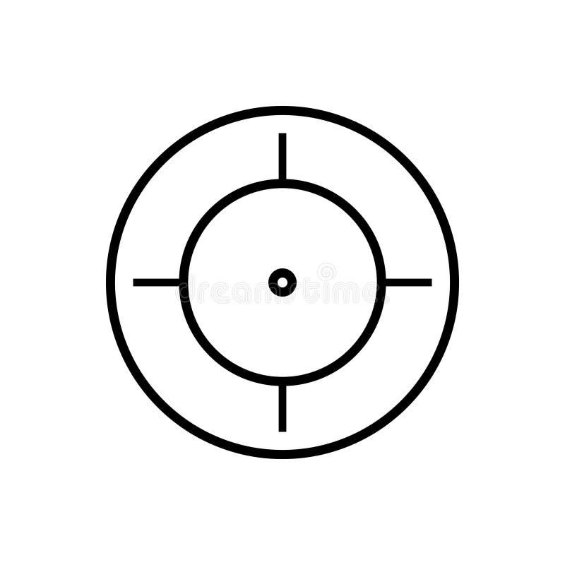 Aim Outline Icon Isolated. Symbol, Logo Illustration for Mobile Concept ...