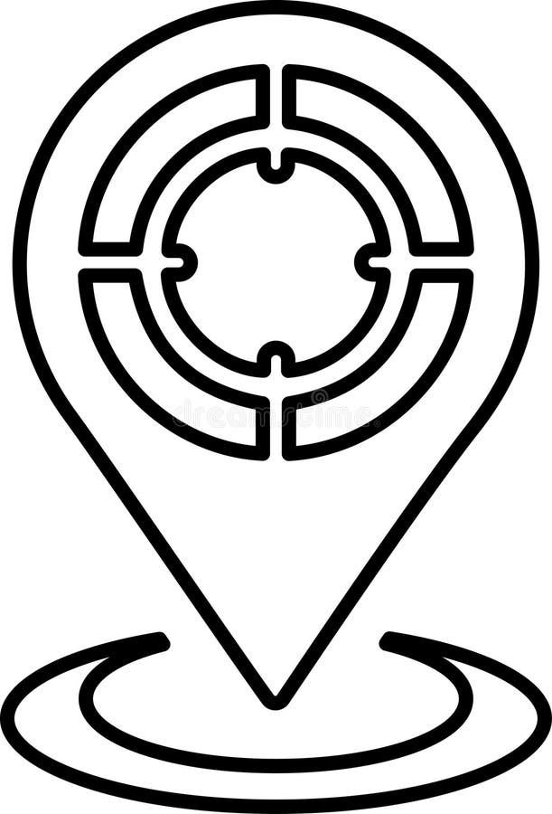 Aim, Pointer, Target Icon. Vector Graphics Stock Vector - Illustration ...