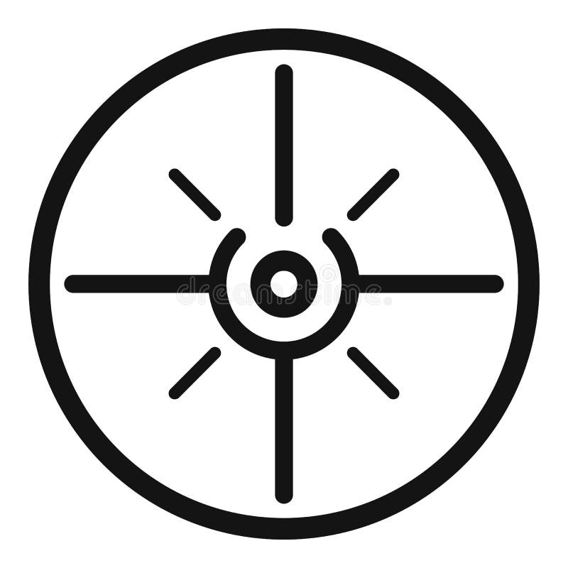 Scope Target Icon, Simple Style Stock Vector - Illustration of eyesight ...