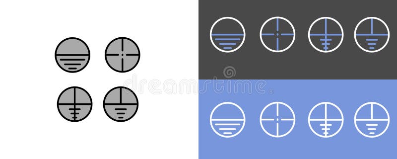 Aim Sight Symbol Set - Modern Sight Icon Symbols Stock Vector ...