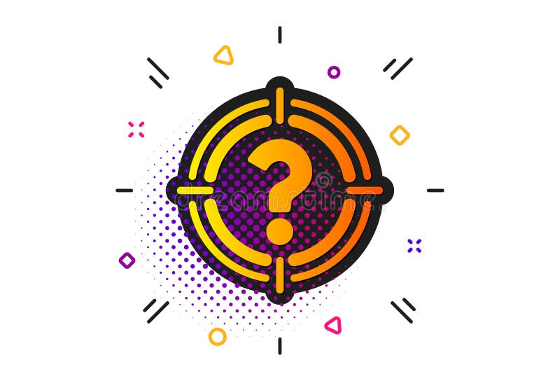 Target with Question Mark Icon. Vector Stock Vector - Illustration of ...