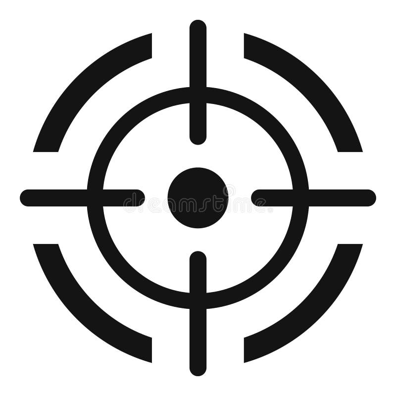 Aim Target Icon, Simple Style Stock Vector - Illustration of marketing ...