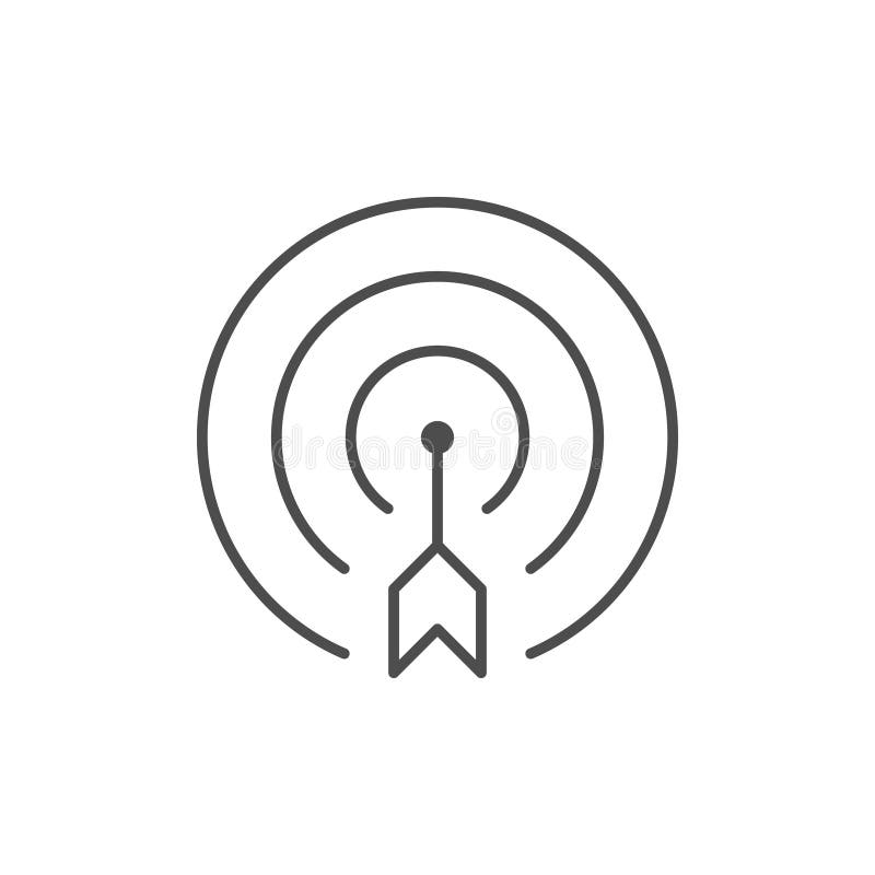 Target Line Icons. Aim for Sniper Shot, Military Sign and Shooter Game ...