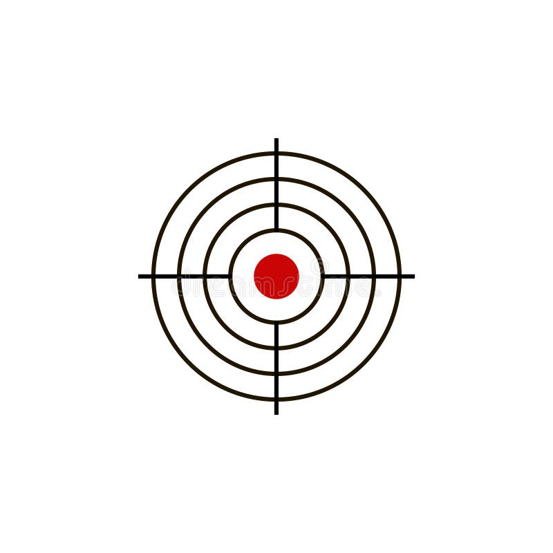 Aim target vector icon stock illustration. Illustration of crosshair ...