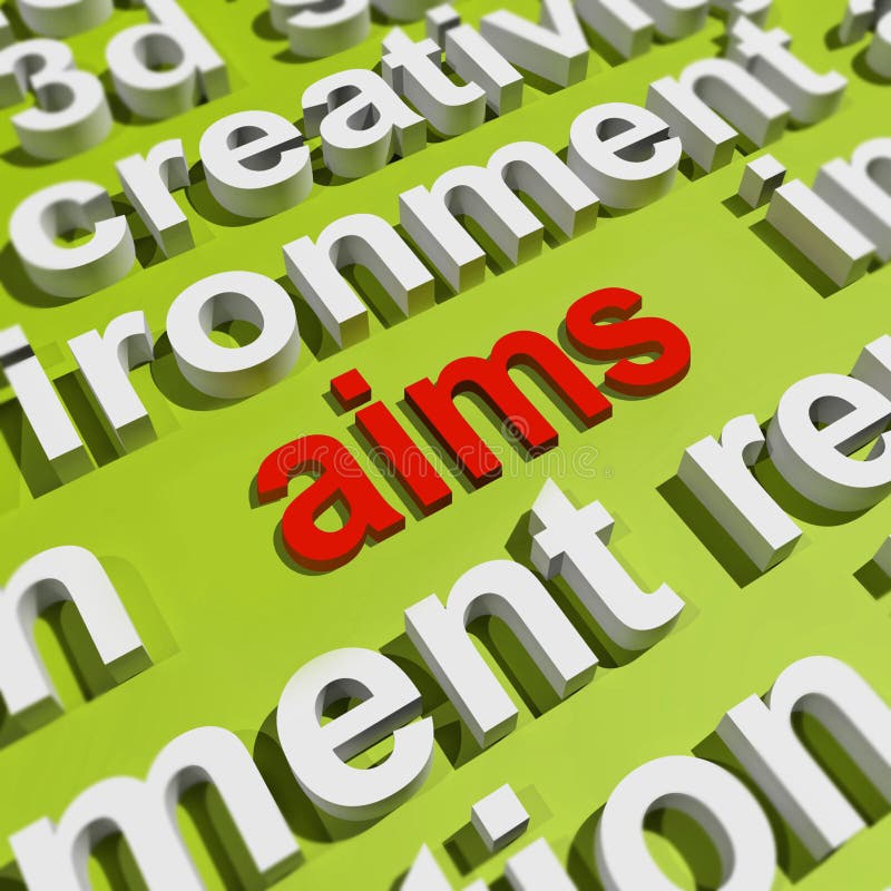 Ambition Word Cloud Means Target Aim or Goal Stock Illustration ...