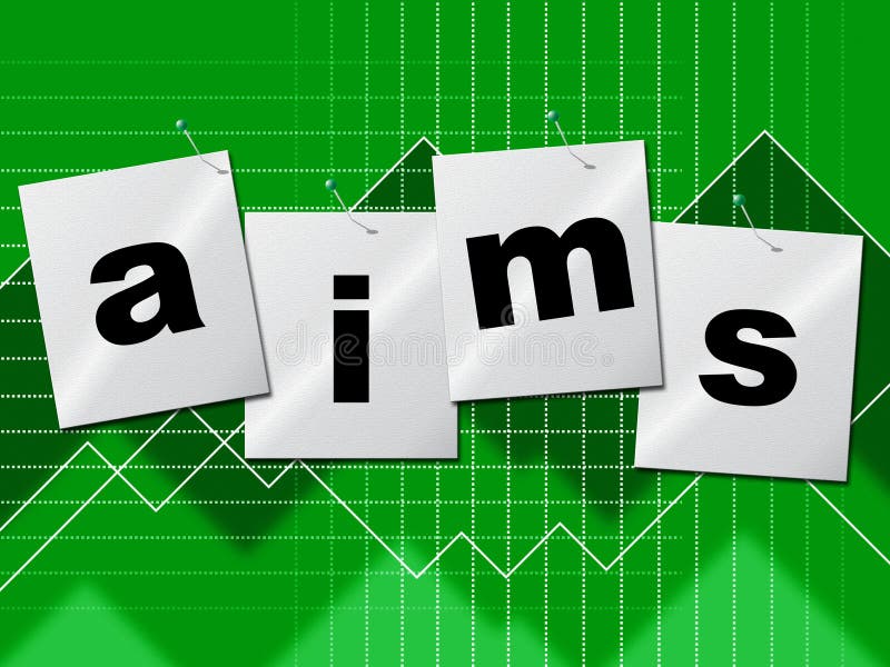 Aiming Aims Represents Objective Target and Goal Stock Illustration ...
