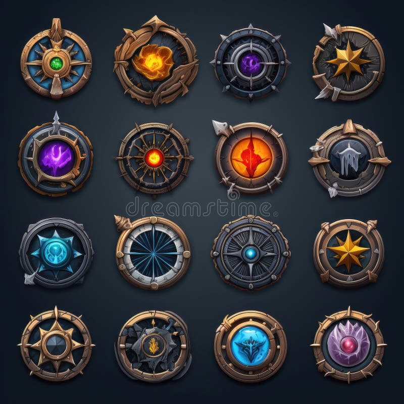 Aiming Compass Game Ai Generated Stock Illustration - Illustration of ...