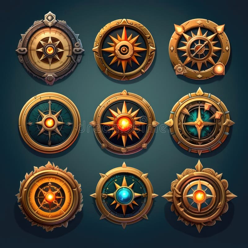 Aiming Compass Game Ai Generated Stock Photo - Image of interface ...