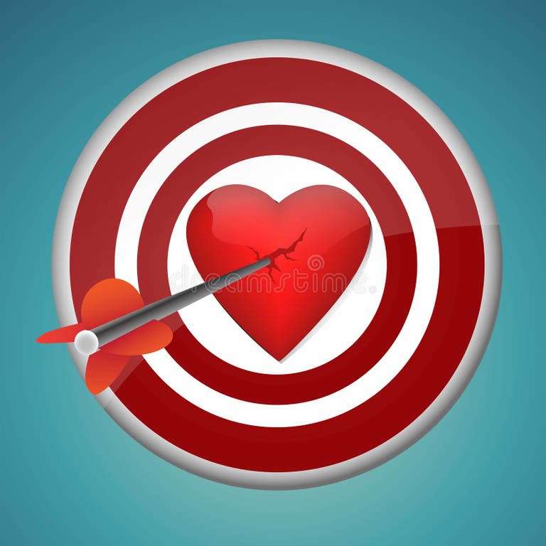 Bullseye Heart Stock Illustrations – 322 Bullseye Heart Stock ...