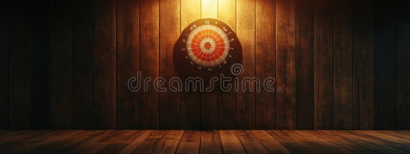 Aiming High with Target and Wooden Backdrop in the Tavern Concept Stock ...