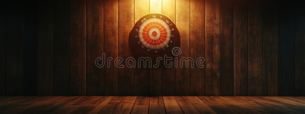 Aiming High with Target and Wooden Backdrop in the Tavern Concept Stock ...