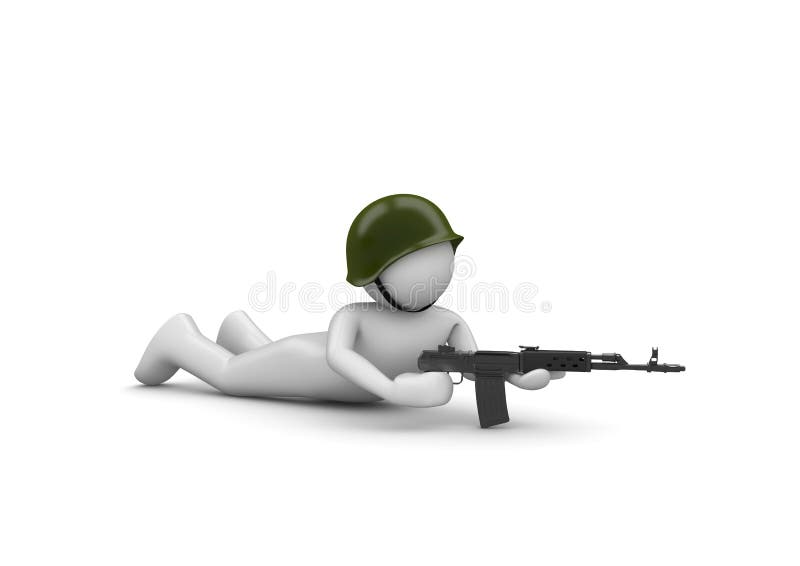 Shooter Prone Position stock vector. Illustration of rifle - 165501790