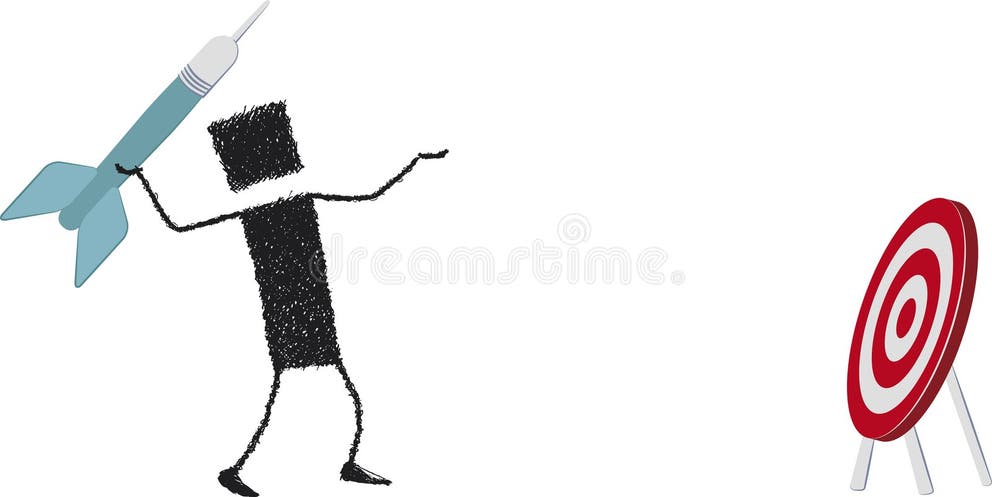 Aiming, stick figure stock photo. Illustration of determination - 314365552