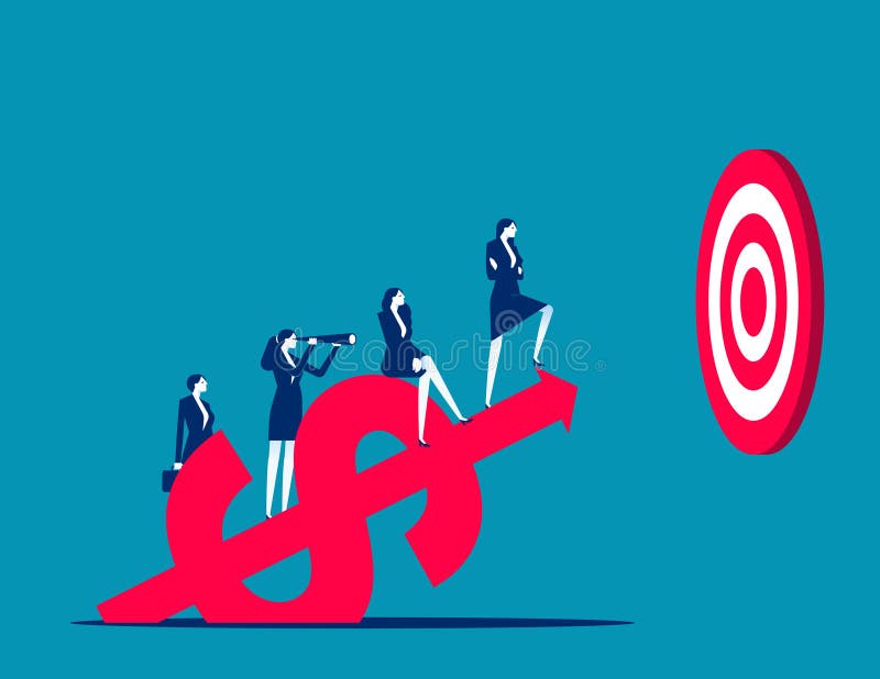 Aiming at the Target and Achieving Business Success. Business Reaching ...