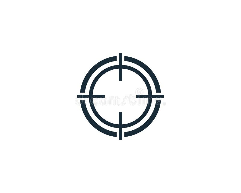 Aiming Target Icon Vector Logo Template Illustration Design Stock ...