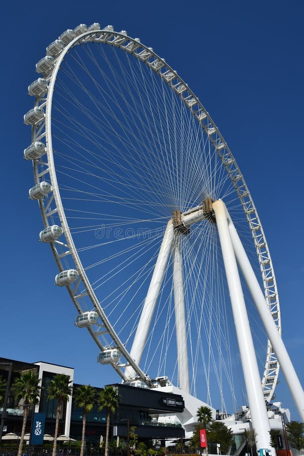 Ain Dubai in Dubai, UAE editorial photography. Image of ferris - 279865262