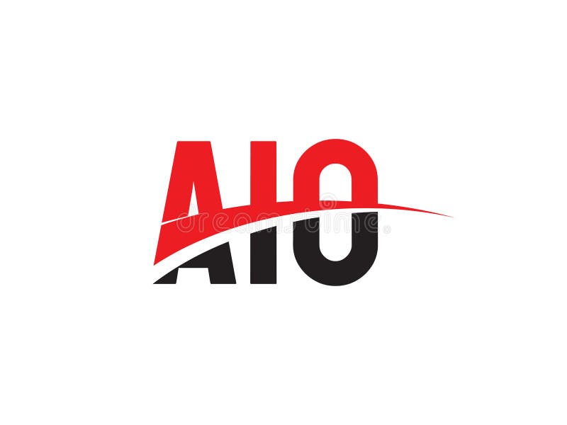 AIO Letter Initial Logo Design Vector Illustration Stock Vector ...