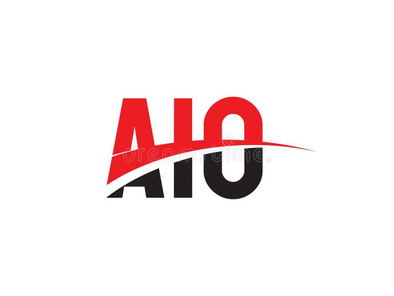 AIO Letter Initial Logo Design Vector Illustration Stock Vector ...