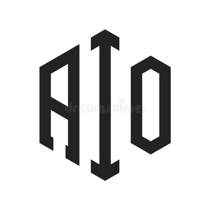 AIO Logo Design. Initial Letter AIO Monogram Logo Using Hexagon Shape ...