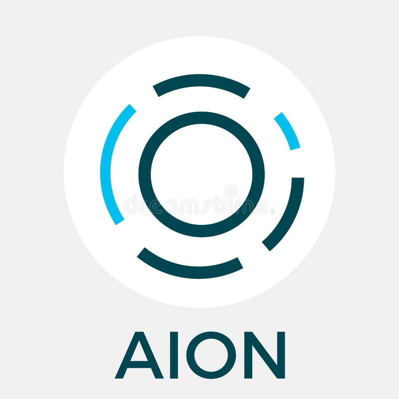 Aion Coin Cryptocurrency Blockchain Icon. Virtual Electronic, Internet ...