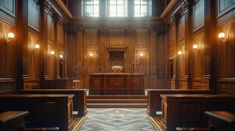 AIpowered Courtroom, Algorithmic Justice, Judge and Jury Role, Front ...