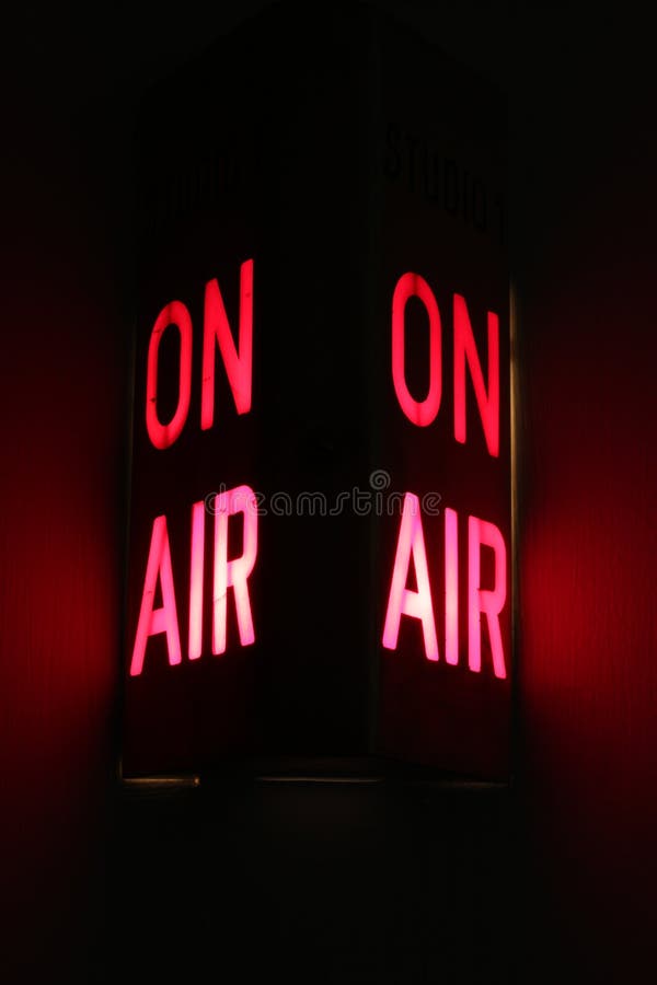 On AIR broadcast message stock photo. Image of silence - 33627554