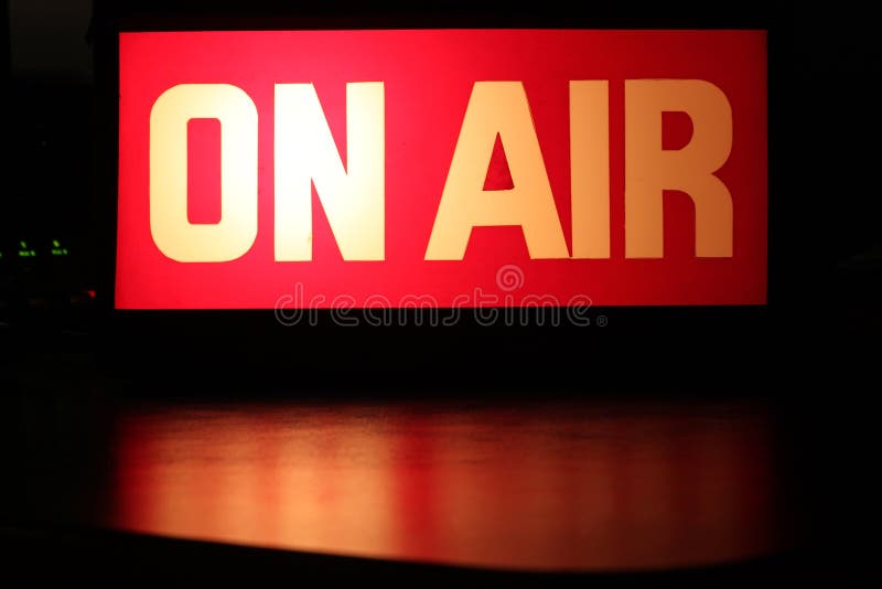 On Air Radio Studio Horizontal Stock Image - Image of broadcast, audio ...