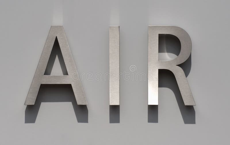 Air stock photo. Image of letters, word, element, metallic - 15927494