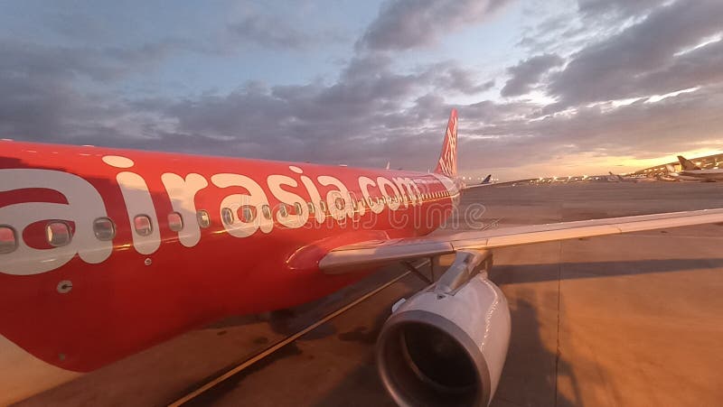 Air Asia Group Sunrise Time Editorial Stock Photo - Image of time ...