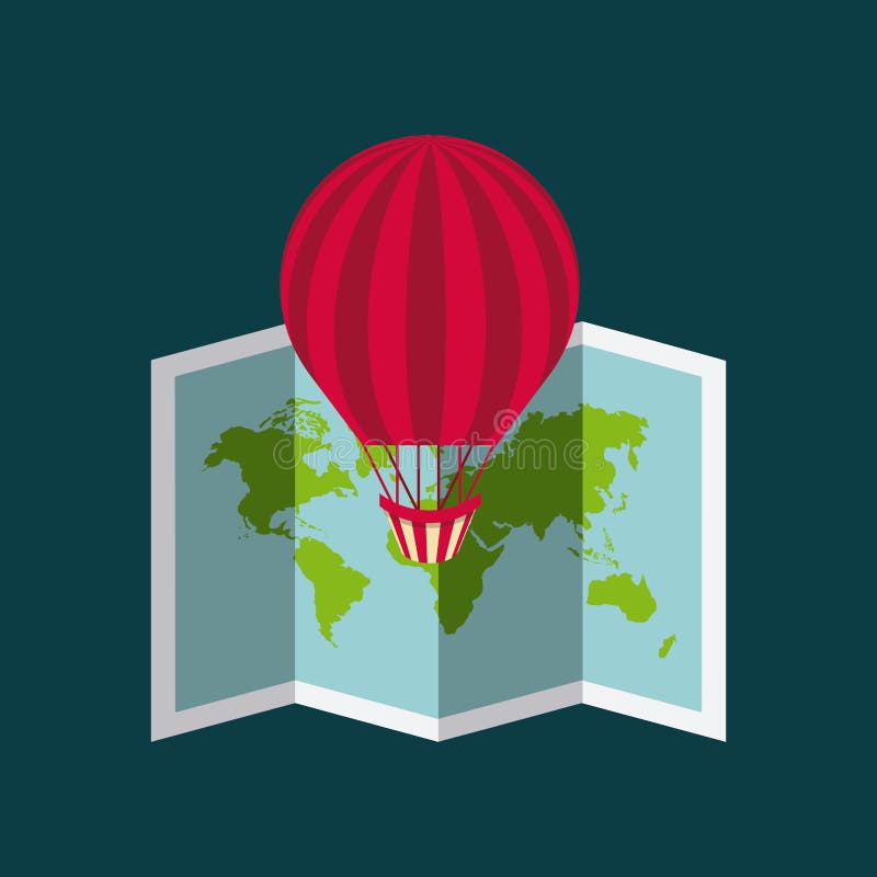 Air balloon icon stock vector. Illustration of bright - 81609590