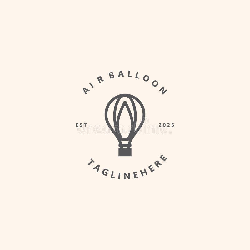 Air Balloon Logo Creative Design Air Transport Symbol Template Simple ...