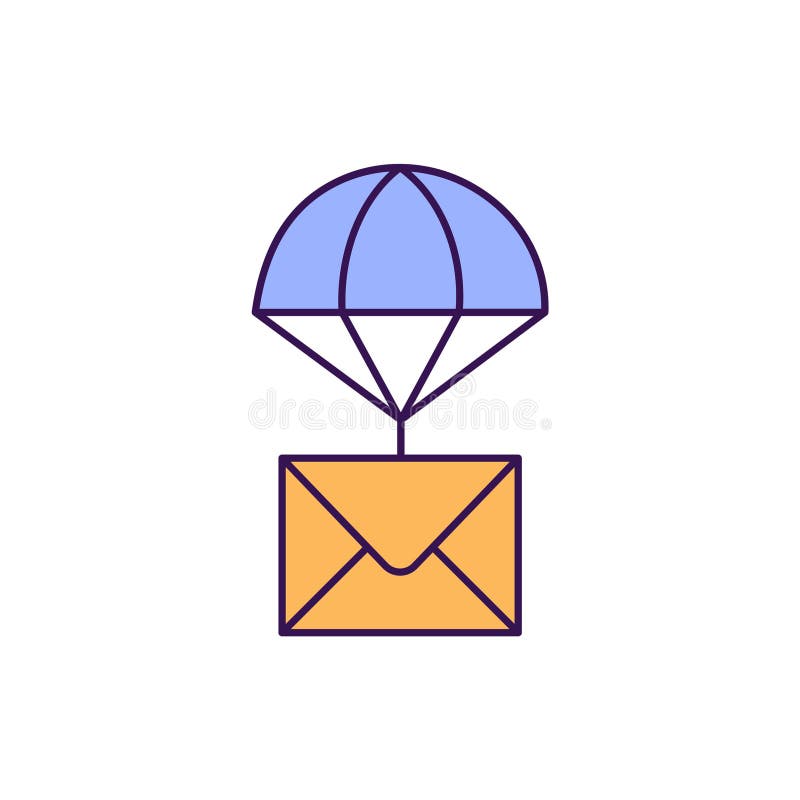 Air Balloon Mail Glyph Vector Icon that Can Easily Edit or Modify Stock ...