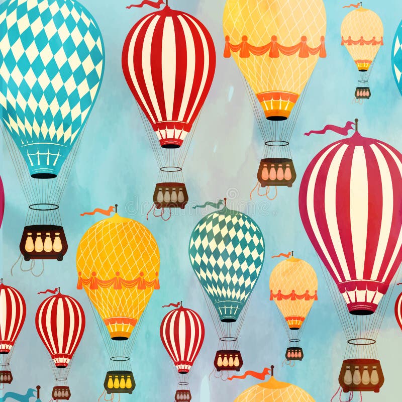 Air balloon pattern stock vector. Illustration of flag - 53905370