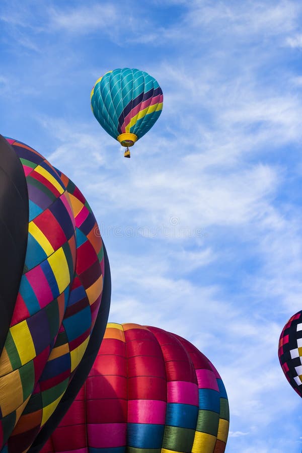 Hot Air Balloon Rising at Greeley Festival Stock Image - Image of ...