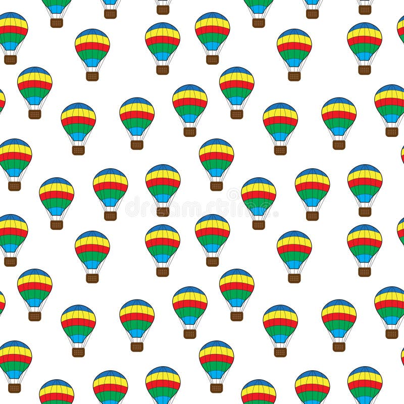 Air Balloon Seamless Texture, Balloon Background, Wallpaper. Vector ...