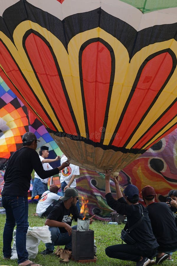 Air Balloon Tradition in Wonosobo, Central Java, Indonesia Editorial ...