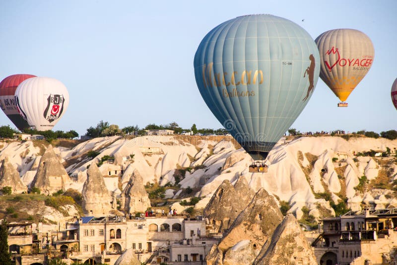 Air Balloons in Cappadocia, Turkey Editorial Photo - Image of ...