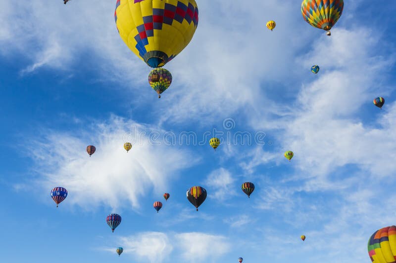 Air balloons rising stock photo. Image of race, blue - 47536366