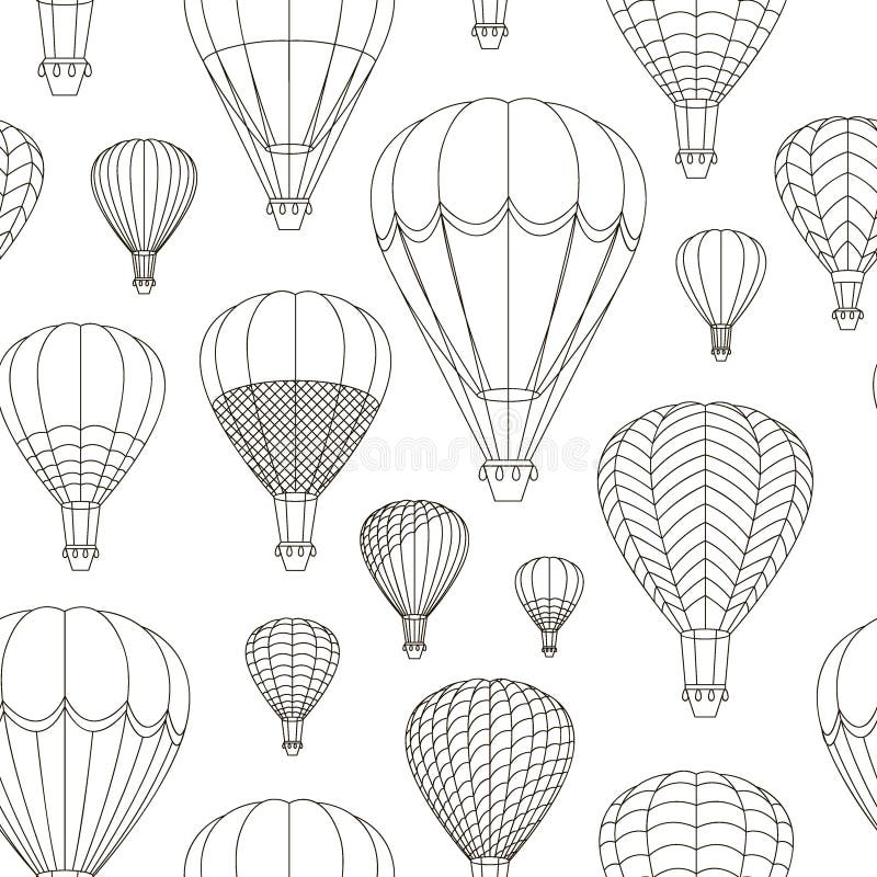 Air Balloons set pattern stock vector. Illustration of high - 84055772
